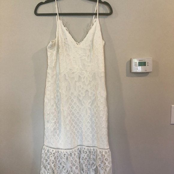 Ina | Dresses | Lace White Ina Dress Great For Bridal Shower ...